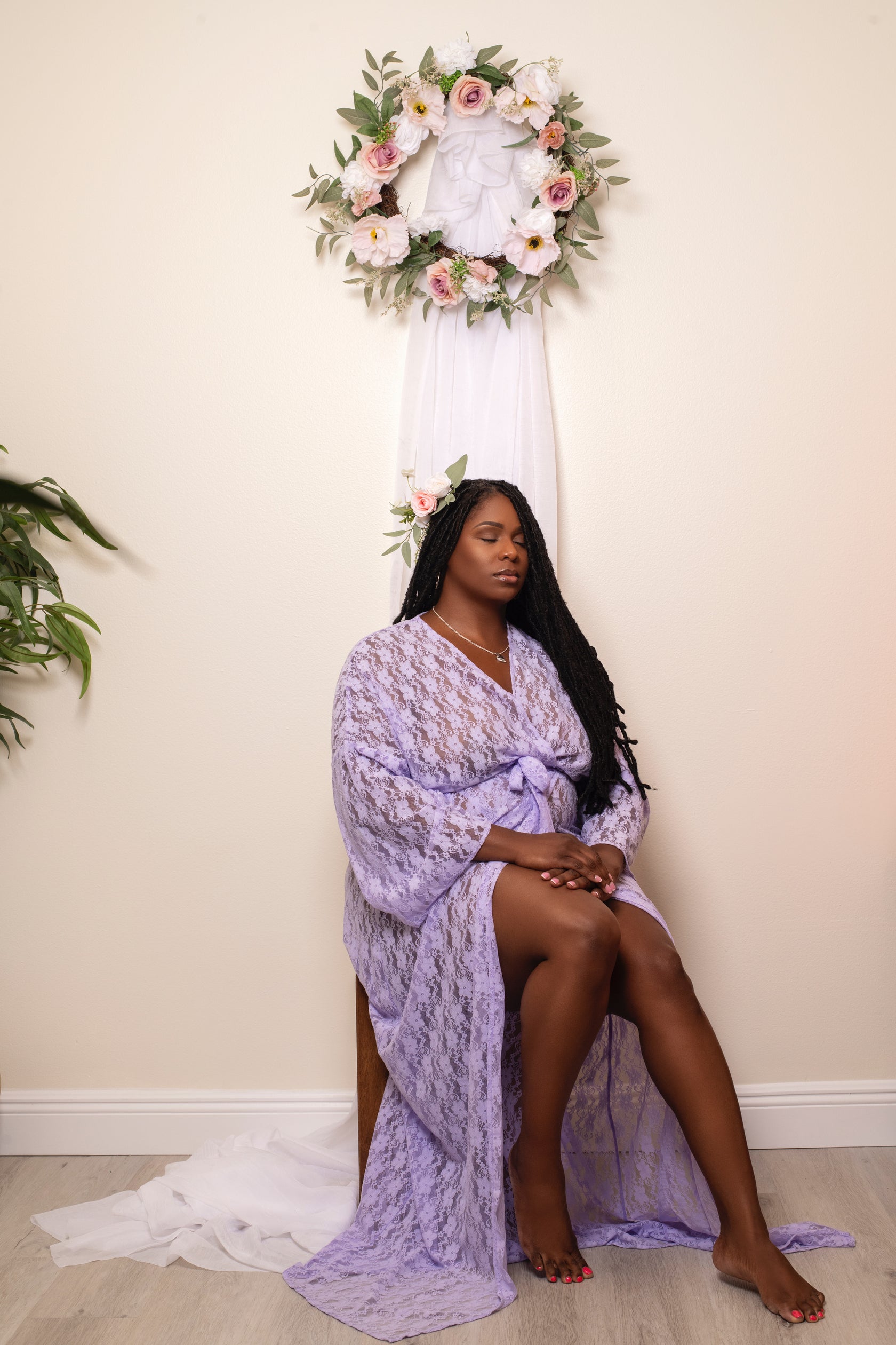Lingerie Robe | Lilac Lace Kimono – NerissaNefeteri